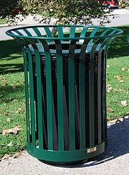 36 Gallon Flat Bar trash receptacle
